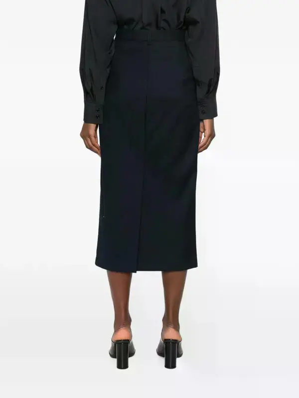 Alpha Studio Pleated-details Midi Skirt