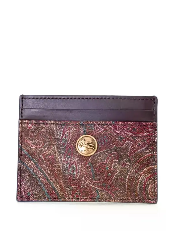 Etro Pegasus Paisley-print Card Holder - Brown