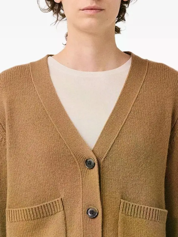 LISA YANG Danni Patch-pocket Cardigan - Brown
