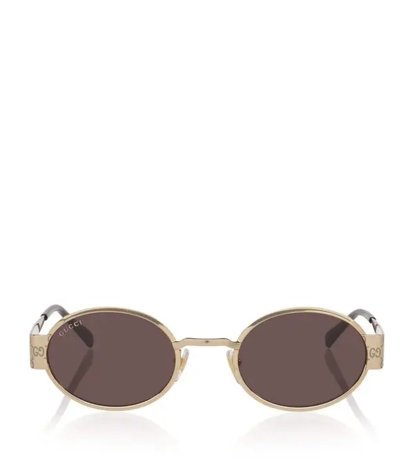 Gucci Metal Round Sunglasses - Gold