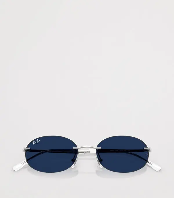 Ray-ban Rb3767 Metal Oval Sunglasses - Silver