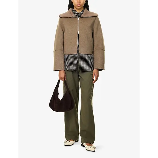 SAMSOE SAMSOE Sacleo Cropped Wool-blend Jacket