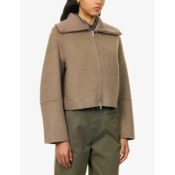 SAMSOE SAMSOE Sacleo Cropped Wool-blend Jacket