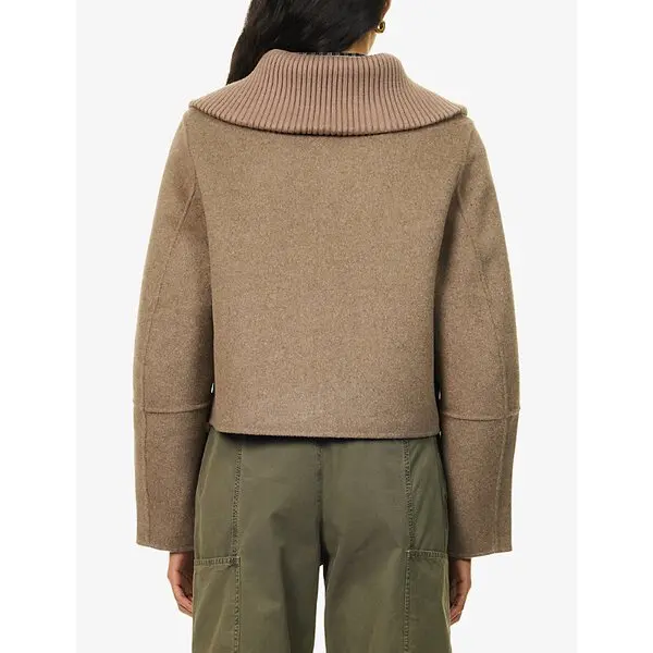 SAMSOE SAMSOE Sacleo Cropped Wool-blend Jacket