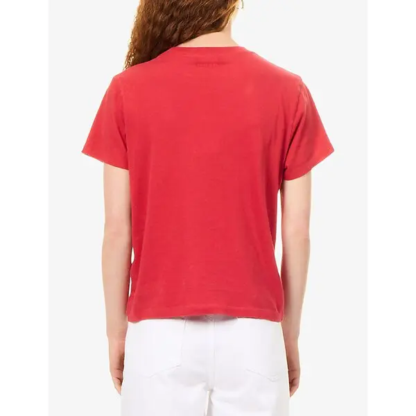ANINE BING Shelley Logo-print Cotton T-shirt