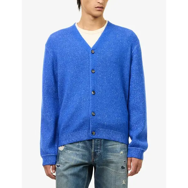 JW Anderson V-neck Speckled Knitted Cardigan