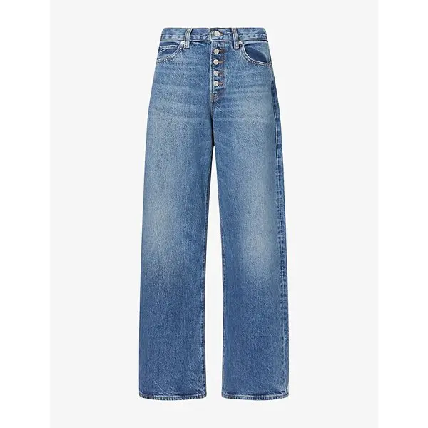 FRAME Wide Leg Exposed Button Jeans - Soundwave