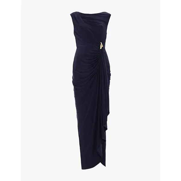 PHASE EIGHT Donna V-neck Maxi Dress - Navy