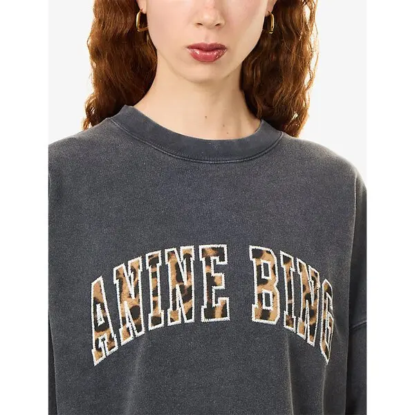 ANINE BING Miles Oversized Cotton-jersey Sweatshirt