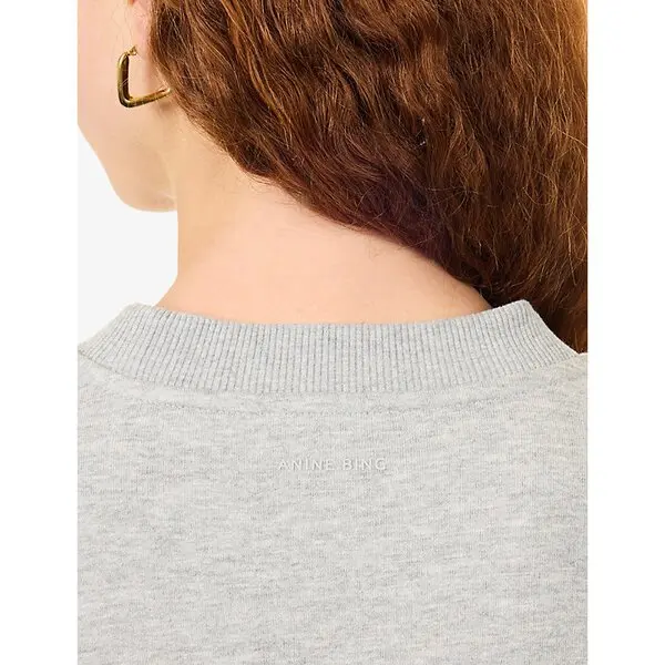 ANINE BING Miles Logo-print Cotton-blend Sweatshirt