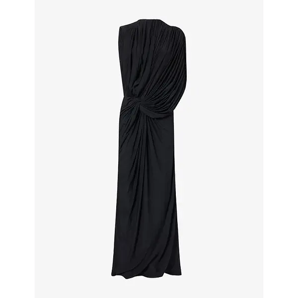 DEME Azalea Draped Stretch-jersey Maxi Dress