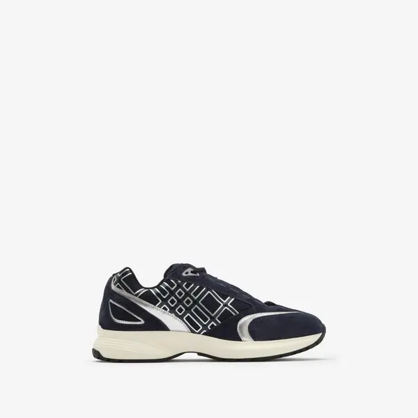 Burberry Suede Nylon Eclipse Sneakers - Phantom Blue