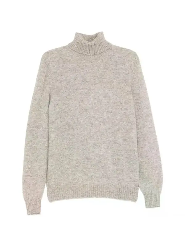 Brunello Cucinelli Roll-neck Knitted Jumper - Grey