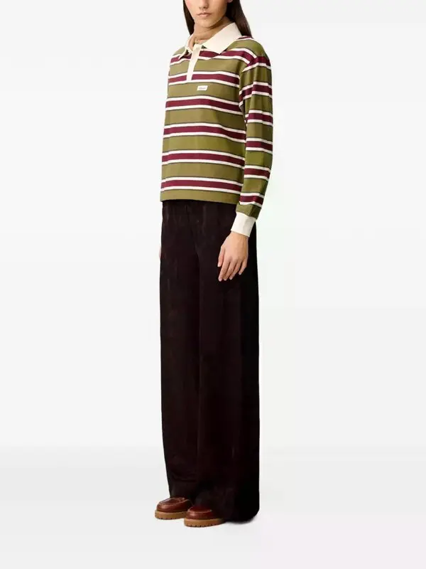 Claudie Pierlot Dark Floral-jacquard Palazzo Pants - Brown