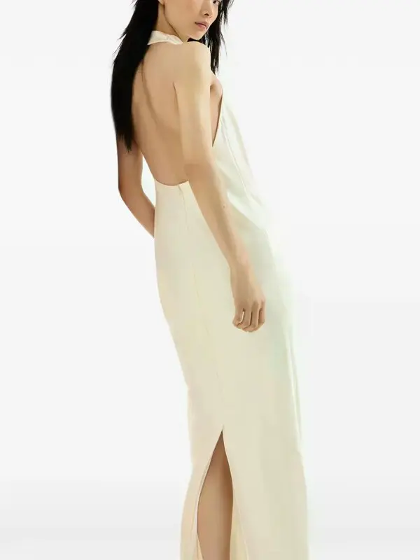 Brunello Cucinelli Silk Satin Halterneck Dress