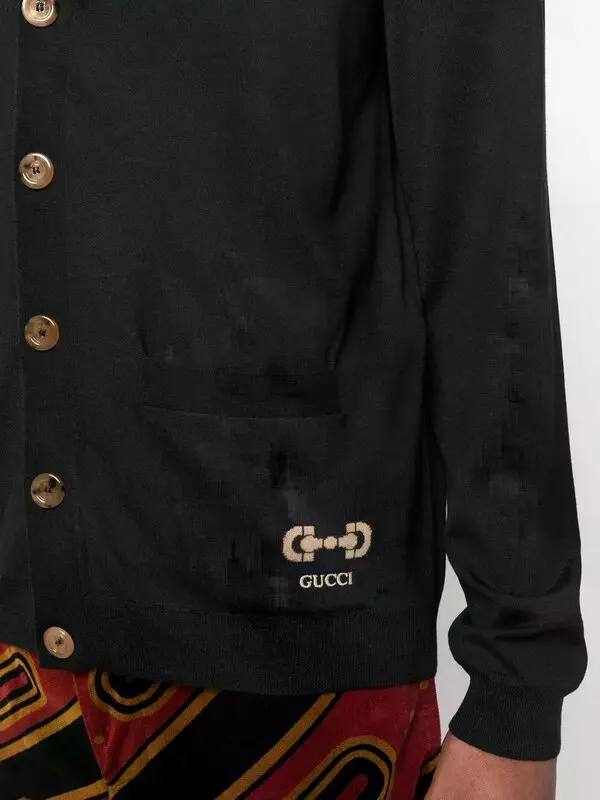 Gucci Intarsia-knit Wool Cardigan