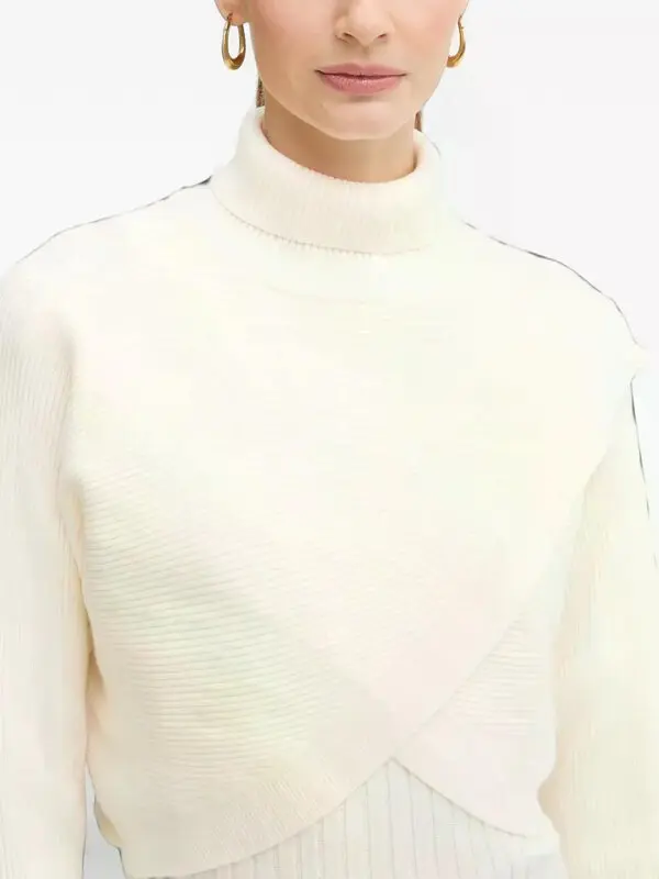 MORGAN Roll-neck Ribbed Midi Dress