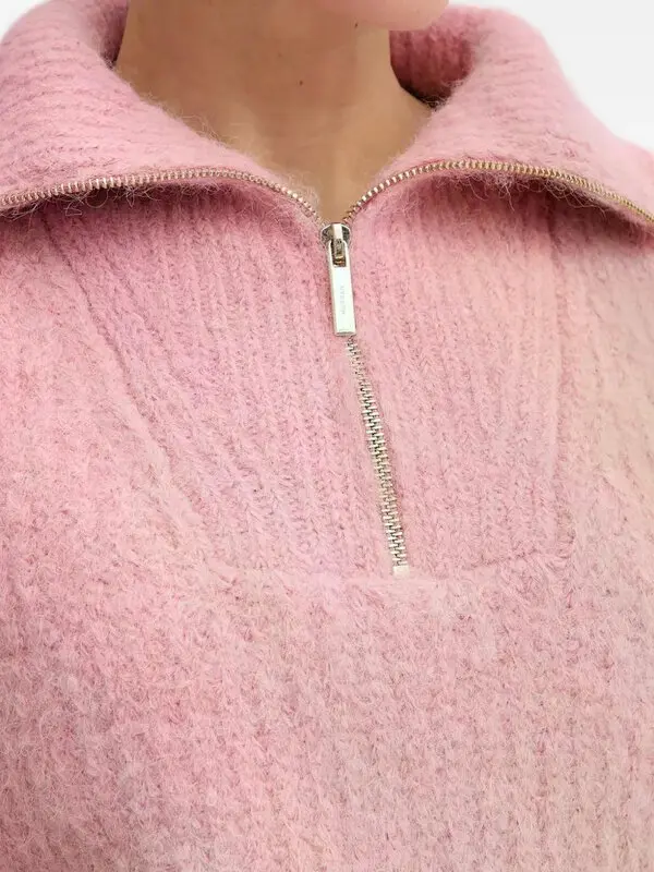 MORGAN Half-zip Ribbed Sweater