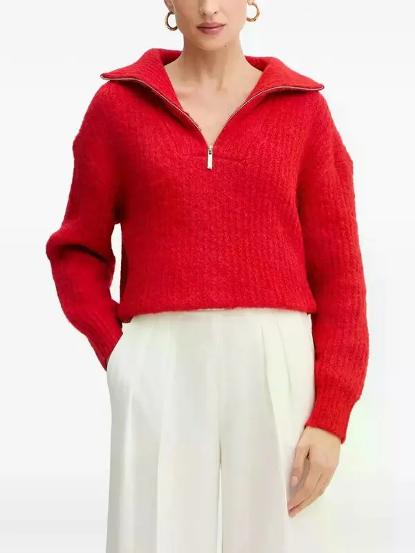 MORGAN Zip-up Knit Sweater