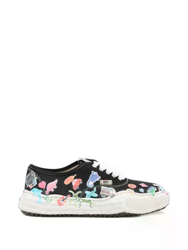 Mihara Yasuhiro Sticker-print Sneakers - Black