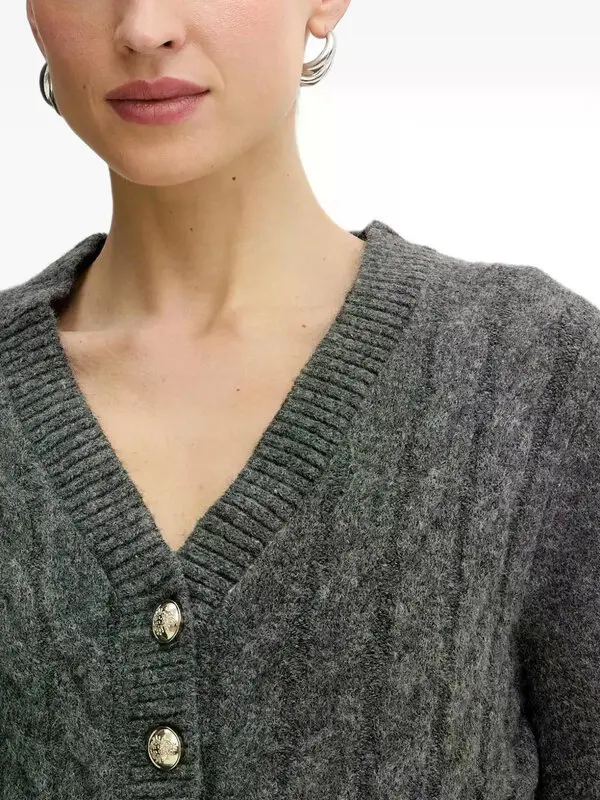 MORGAN Cable Knit V-neck Mini Dress