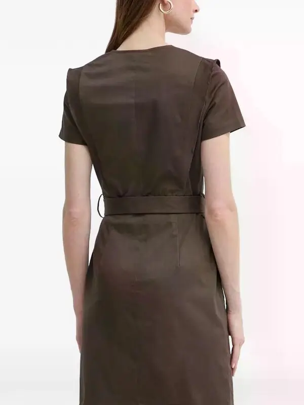 MORGAN V-neck Belted Dress