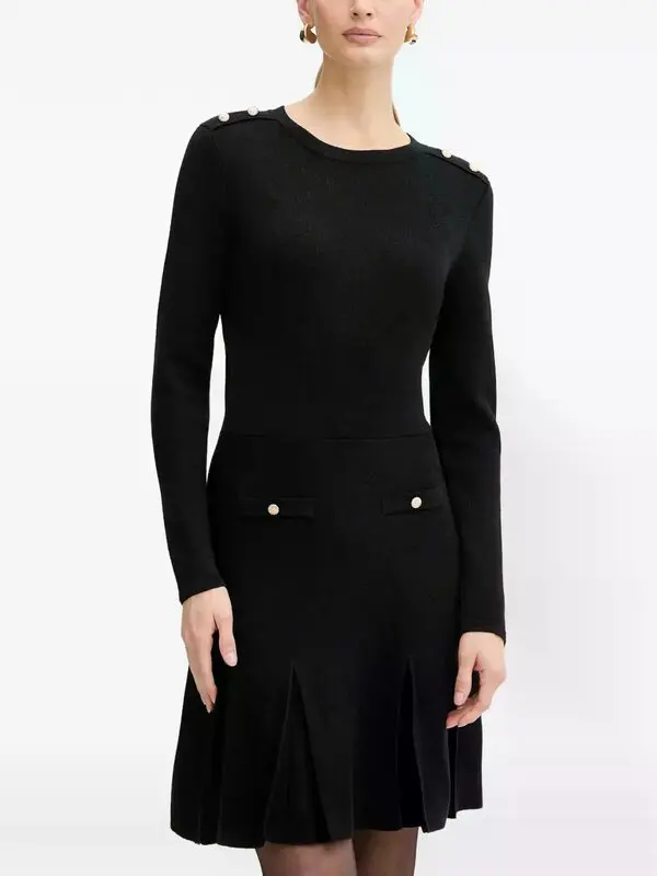 MORGAN Button Embellished Mini Dress
