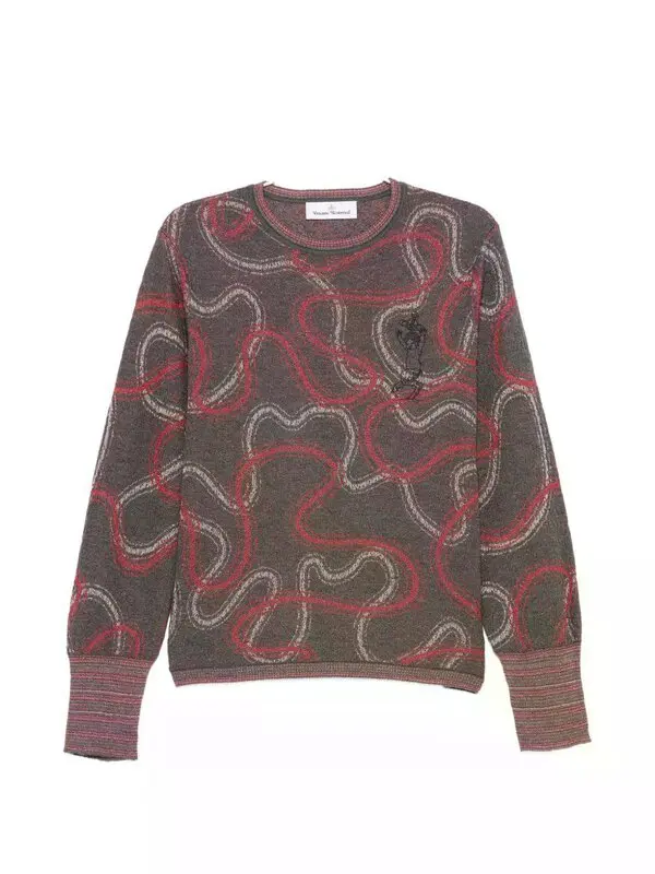 VIVIENNE WESTWOOD Orb-embroidered Jumper - Grey