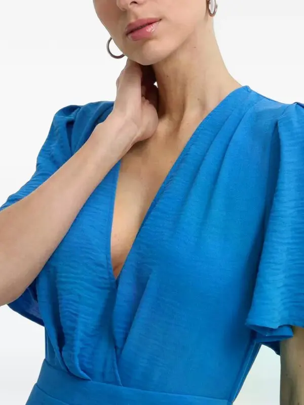 MORGAN Ruffled V-neck Dress