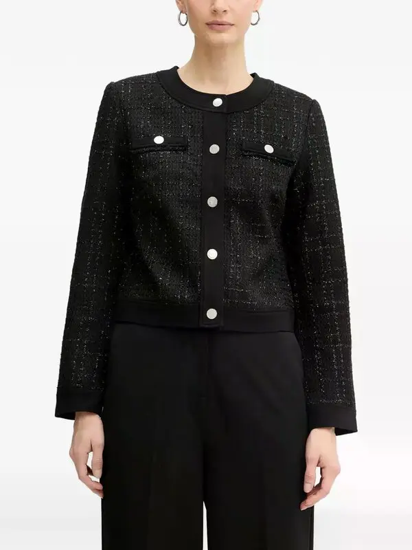 MORGAN Button Patch Pocket Jacket - Black