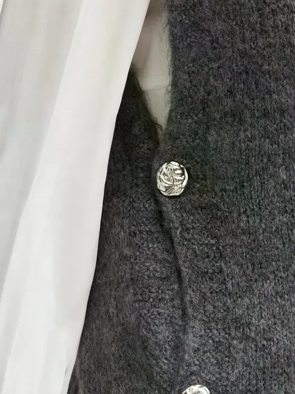 MORGAN Button Detailed V-neck Vest