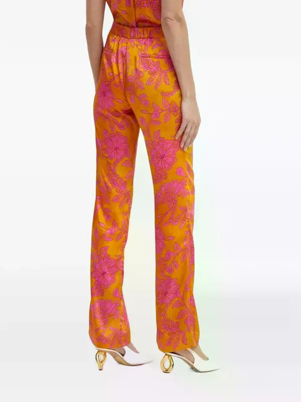 MORGAN Floral Print Elasticated Waistband Trousers