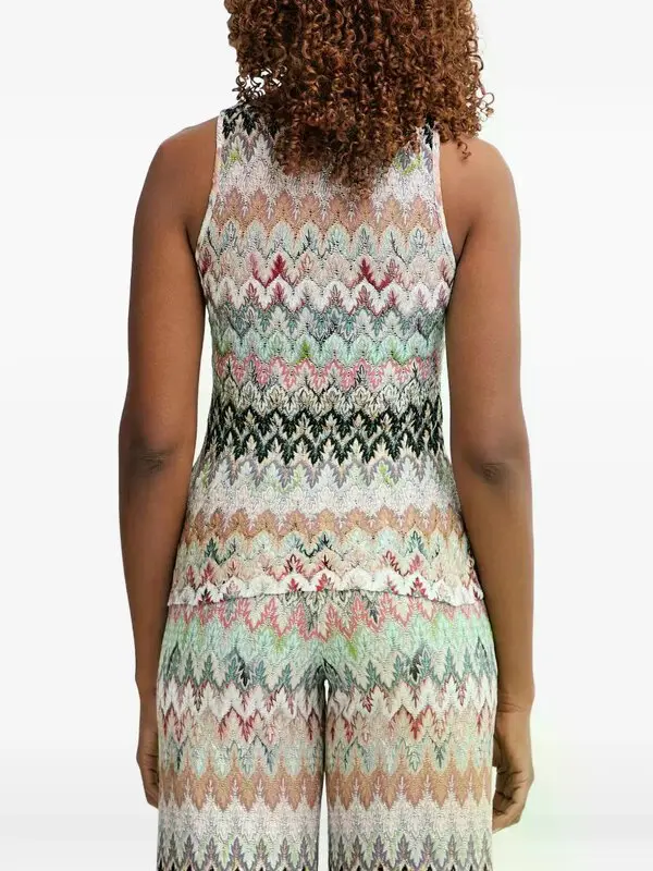 Missoni Zigzag Knit Sleeveless Top
