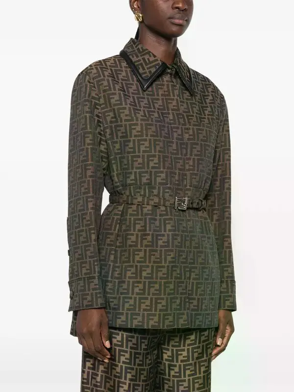 Fendi Ff-logo Belted Jacket