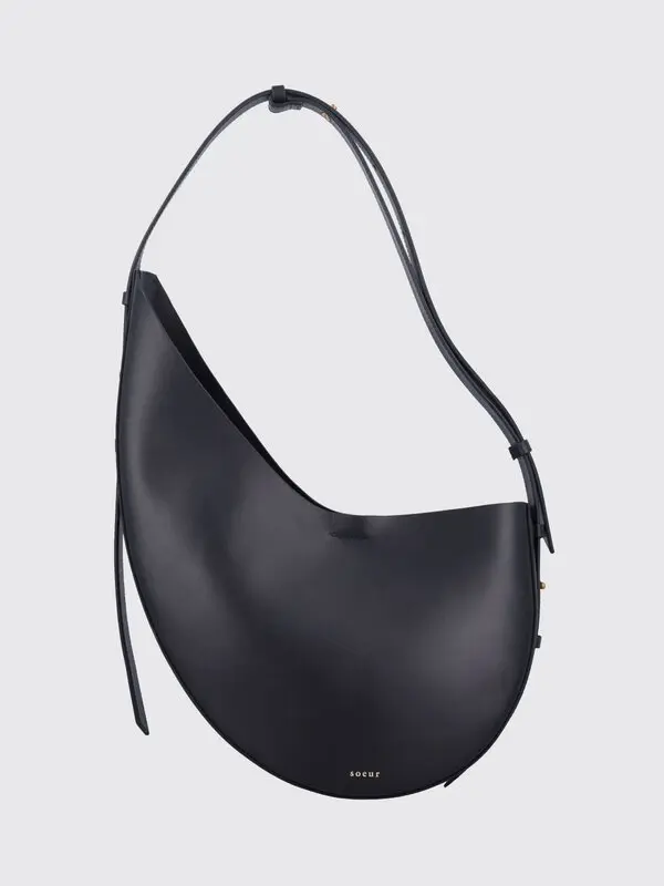 Soeur Leather Handbag - Black
