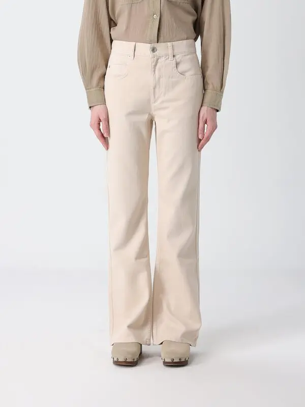 Isabel Marant Étoile High-waisted Flared Jeans In Cotton Denim - Ecru