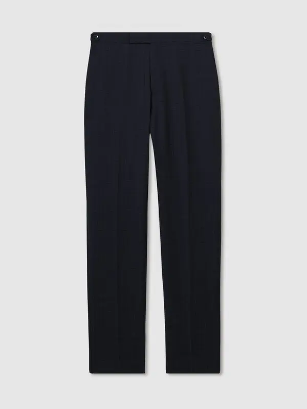 REISS Slim-fit Wool-blend Textured Tailored Trousers
