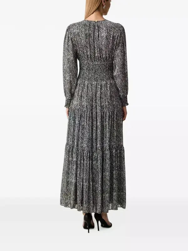 Michael Kors Printed Smocked Georgette Maxi Dress