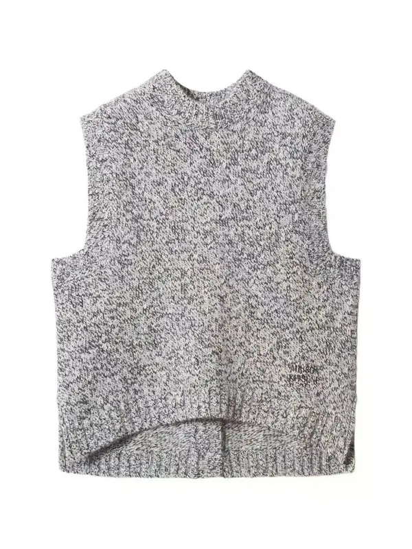 Maison Kitsuné Sleeveless High Neck Knitted Top