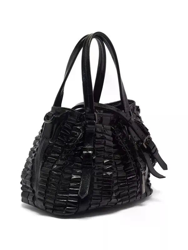 Burberry Large Lowry Patent Leather Tote Bag