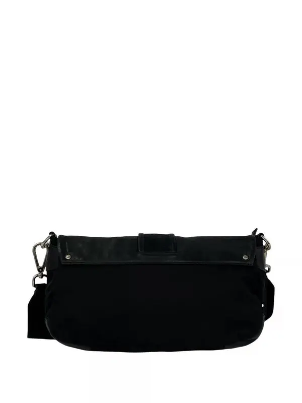 Prada Tessuto And Calfskin Crossbody Bag - Black