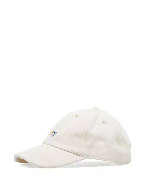 AUTRY Logo-embroidered Distressed Baseball Cap