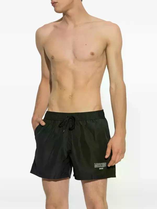 Moschino Logo-print Drawstring Swim Shorts