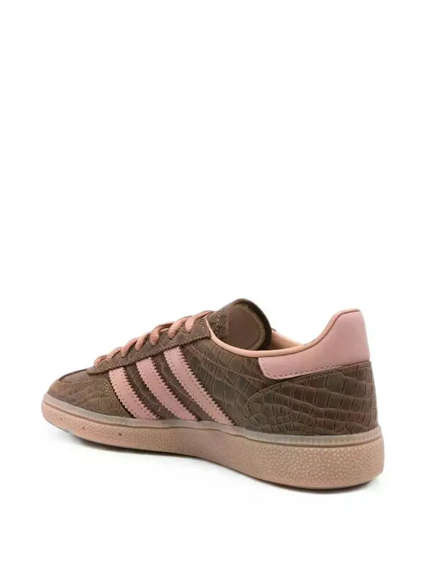 Adidas Handball Spezial Croc-effect Leather Sneakers - Brown