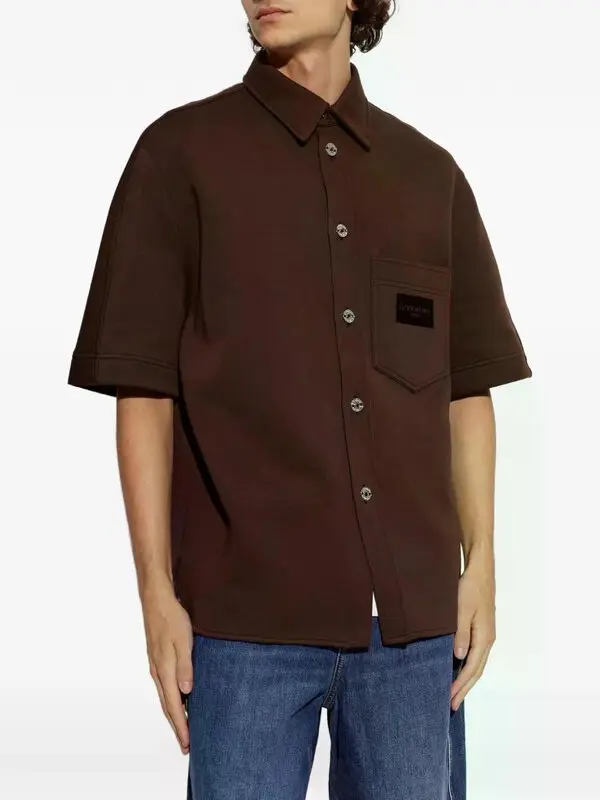 Givenchy Couture Seam Logo-patch Short-sleeve Shirt