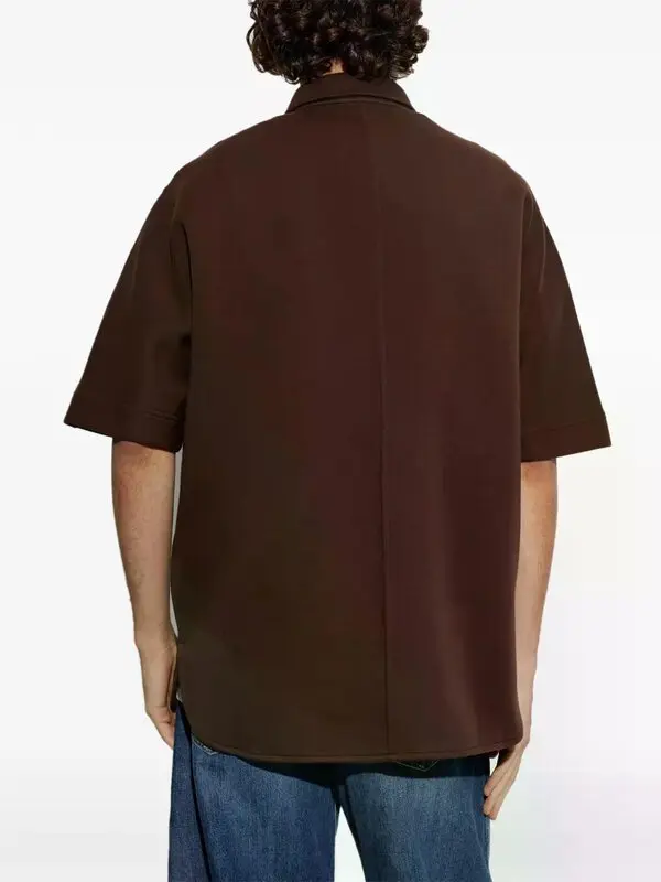 Givenchy Couture Seam Logo-patch Short-sleeve Shirt