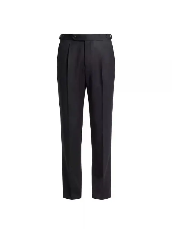 BOSS Tapered-fit Trousers In Virgin-wool Serge - Blue