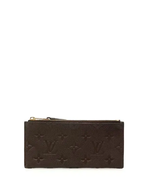 LOUIS VUITTON 2012 Monogram Empreinte Pochette Felicie Zippered Insert Coin Pouch - Brown