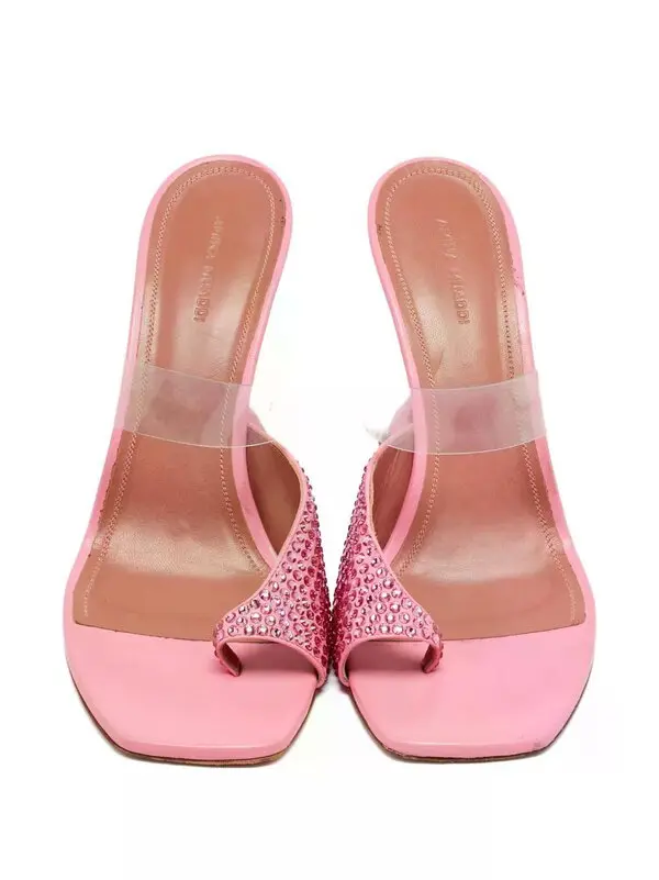 Amina Muaddi Shiona Rhinestone Heeled Sandals