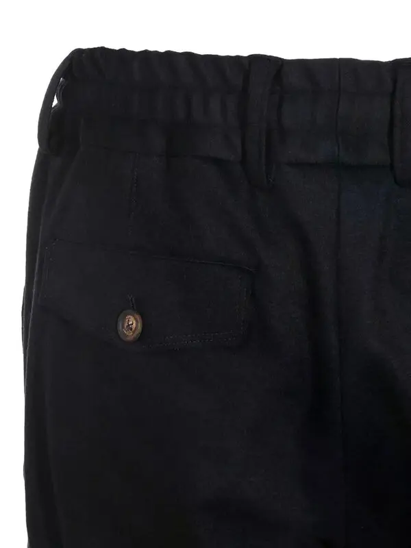 Eleventy Drawstring Waistband Turned-up Hem Trousers